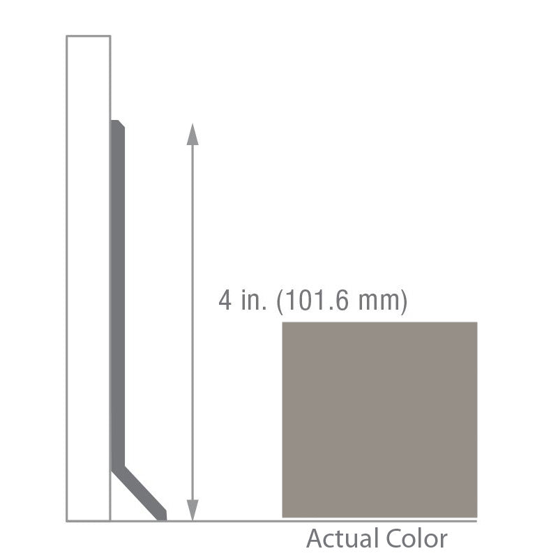 Armstrong Commercial - 4 in. Rubber Coved Wall Base Rolls - Carbon Bei ...