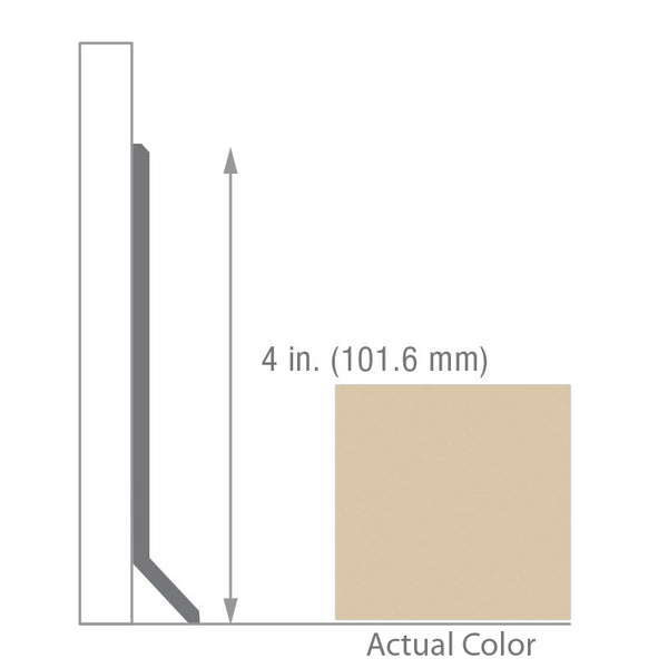 Armstrong Commercial - 4 in. Rubber Coved Wall Base Rolls - Desert ...