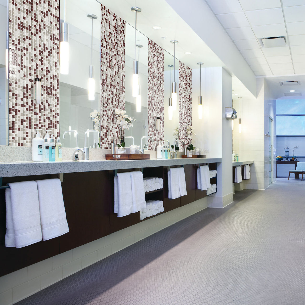 Daltile - Keystones - 1" x 1" Straight Joint - Porcelain Tile Mosaic ...