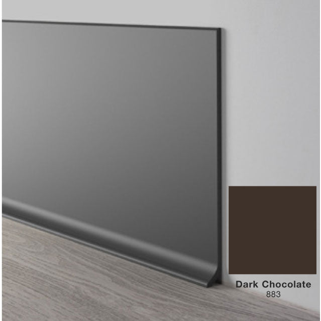 Mohawk - Elemental Edges - 6 in. Crisp Edge Rubber Wall Base - Dark Ch ...